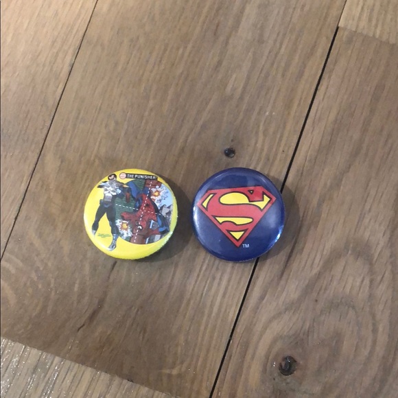 Accessories | Superhero Button Set Yellow And Blue | Poshmark